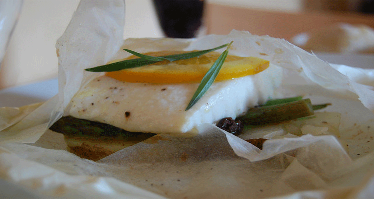 Papillote de pescado - Menú diario